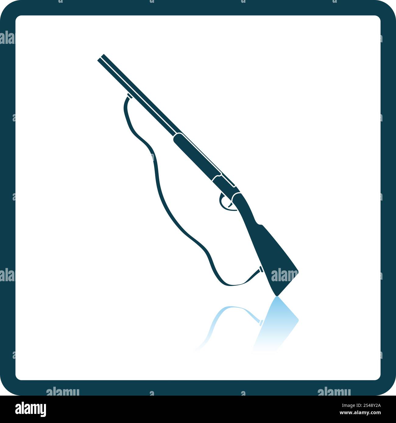 Hunting gun icon. Shadow reflection design. Vector illustration Stock ...