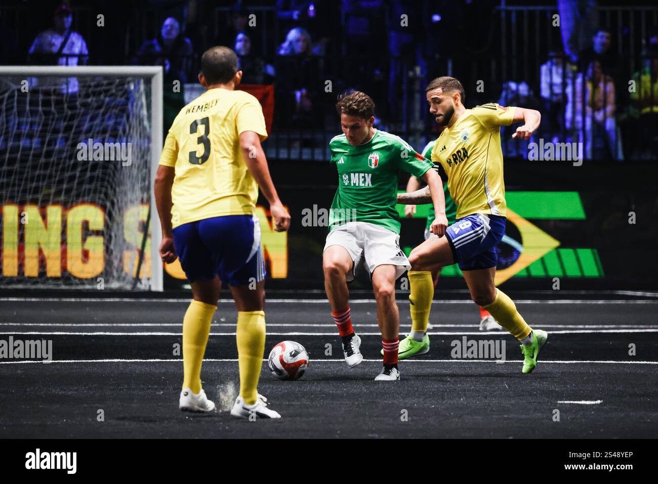Milan, Italy. 10th Jan, 2025. Brazil vs Mexico at Kings League Arena ...