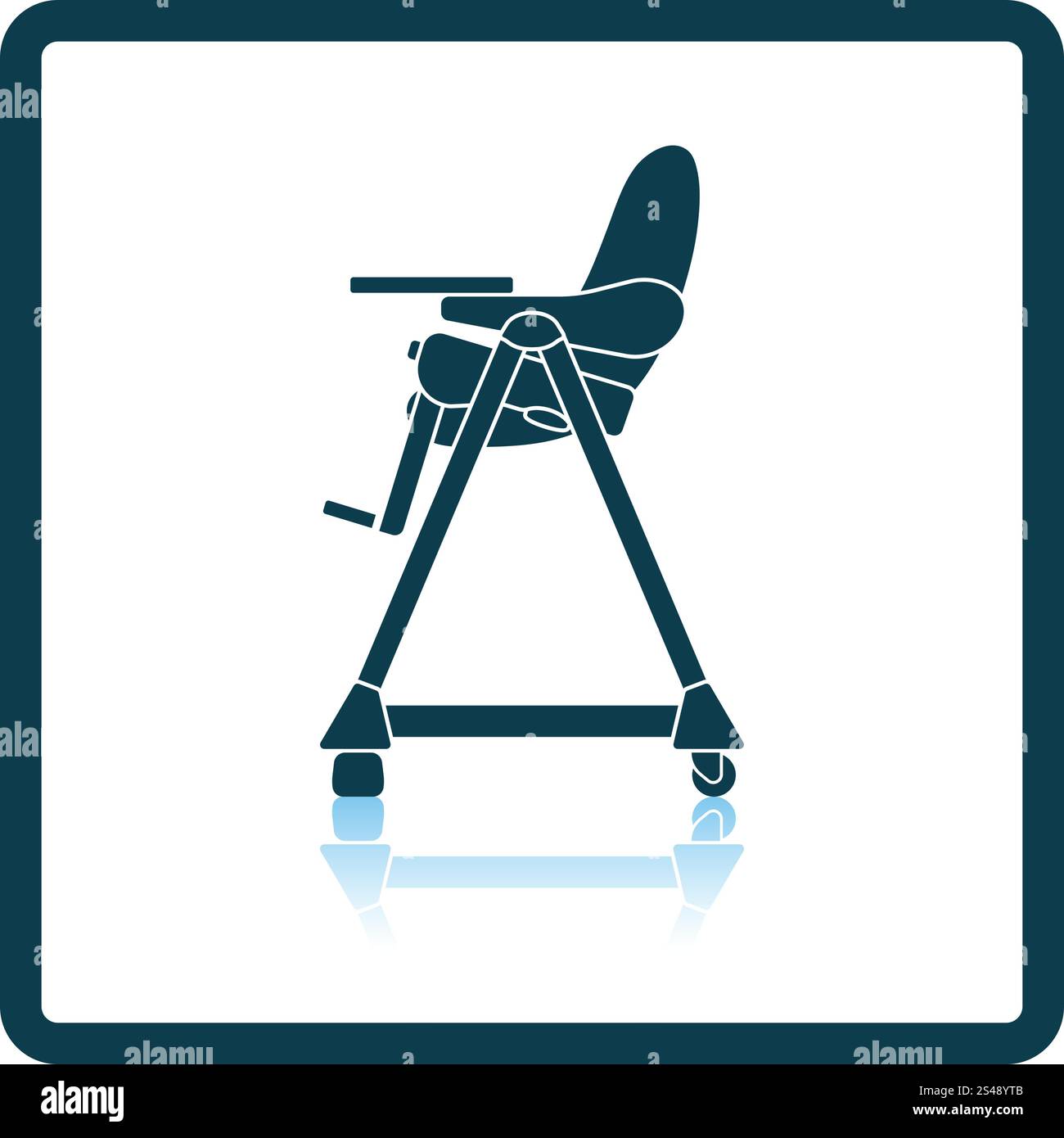 Baby high chair icon. Shadow reflection design. Vector illustration ...