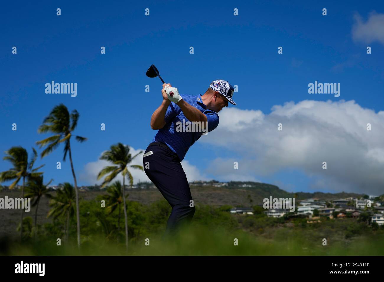 Patrick Fishburn hits from the 14th tee during the second round of the ...