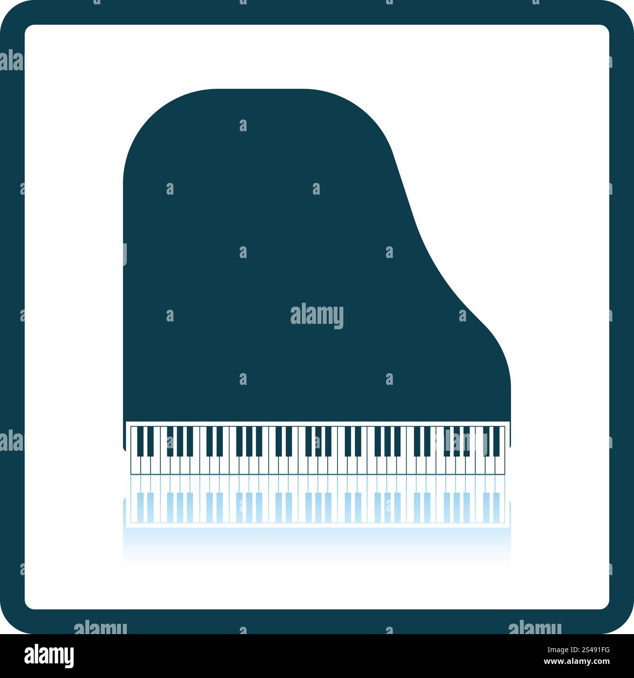 Grand piano icon. Glossy button design. Vector illustration Stock ...