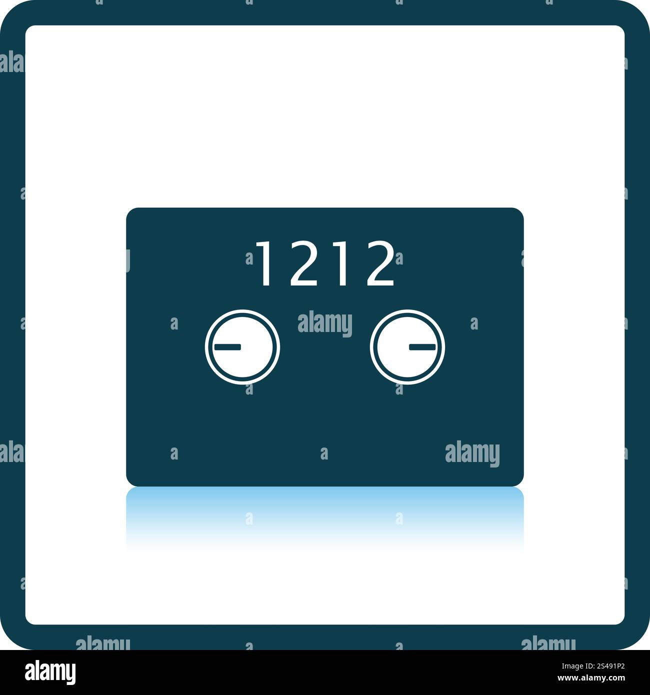 Safe cell icon. Shadow reflection design. Vector illustration Stock ...