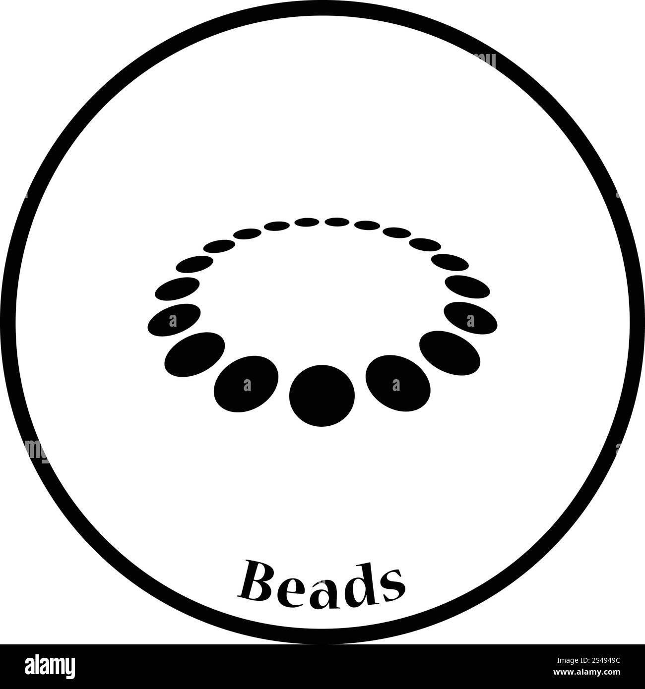 Beads icon. Thin circle design. Vector illustration Stock Vector Image ...