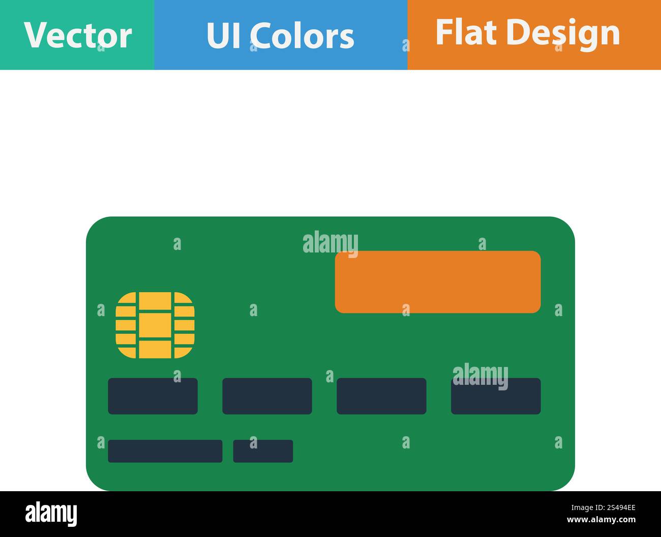 Credit card icon. Flat design. Vector illustration Stock Vector Image ...
