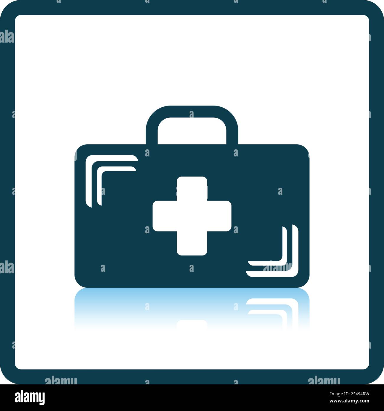Medical case icon. Shadow reflection design. Vector illustration Stock ...