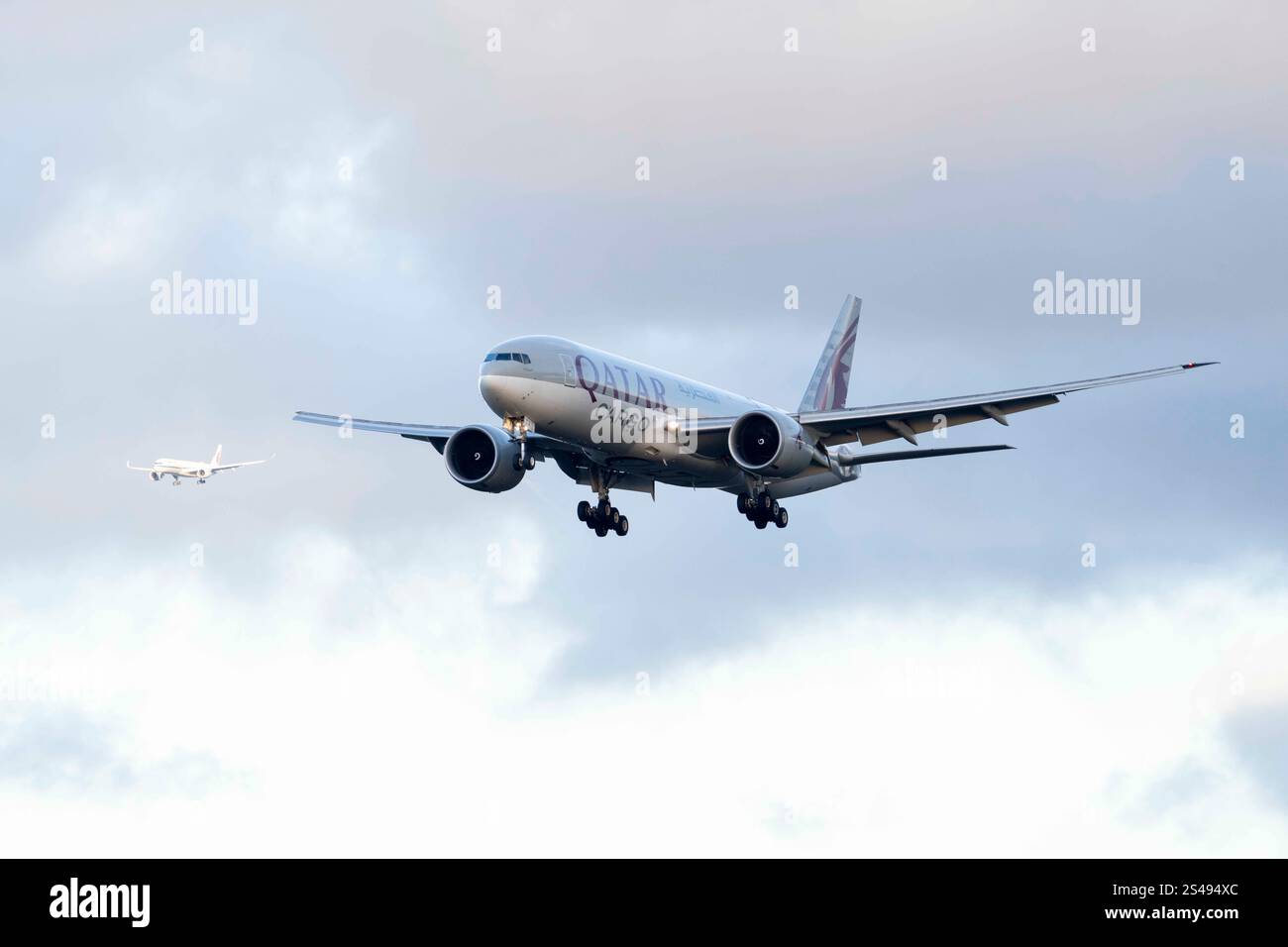 Qatar cargo Boeing 777-FDZ, registration A7-BFA at Frankfurt Airport ...