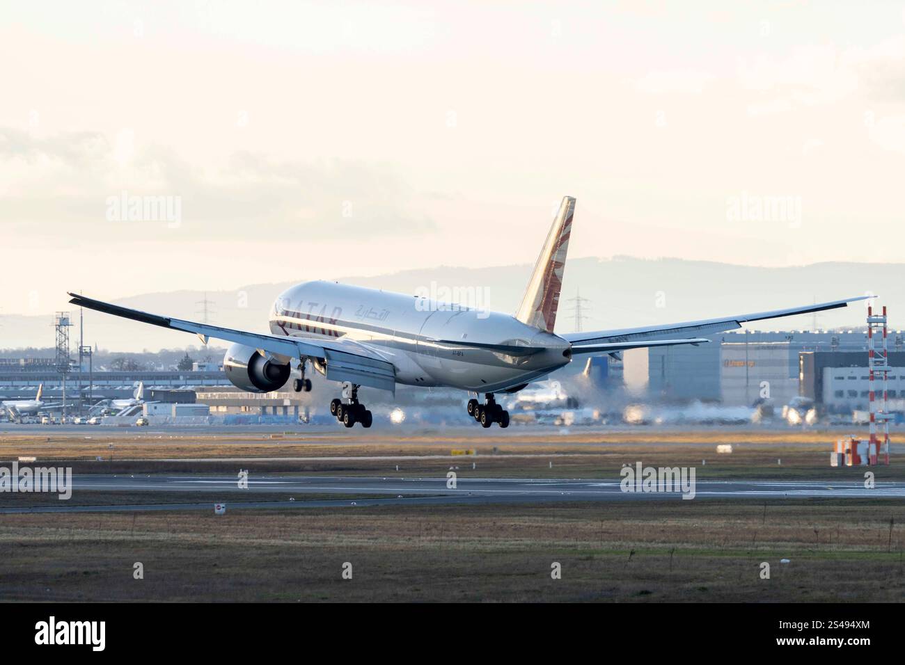 Qatar cargo Boeing 777-FDZ, registration A7-BFA at Frankfurt Airport ...