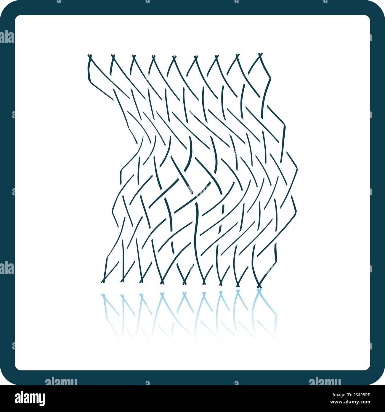 Icon of Fishing net . Shadow reflection design. Vector illustration ...