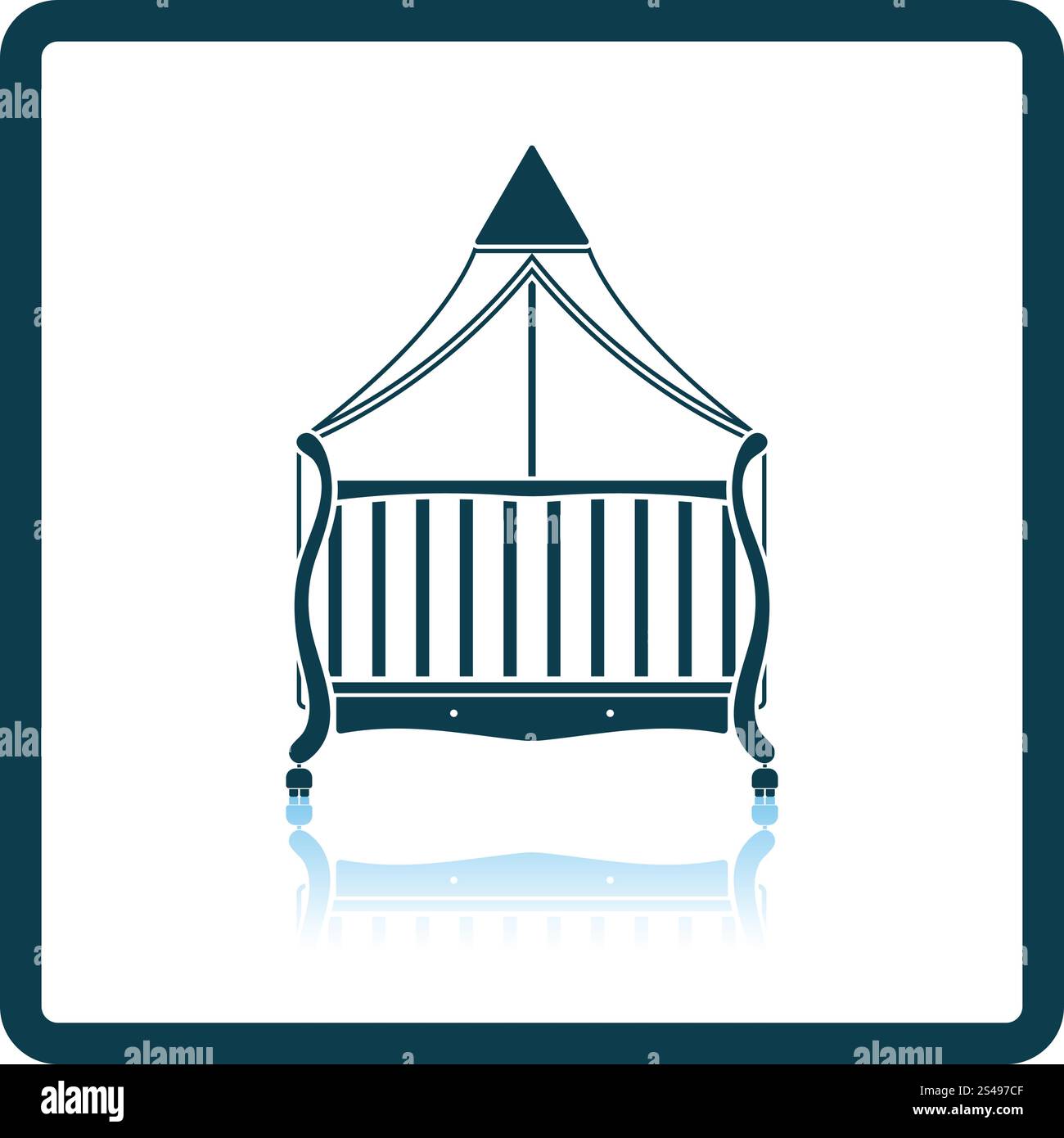 Cradle icon. Shadow reflection design. Vector illustration Stock Vector ...
