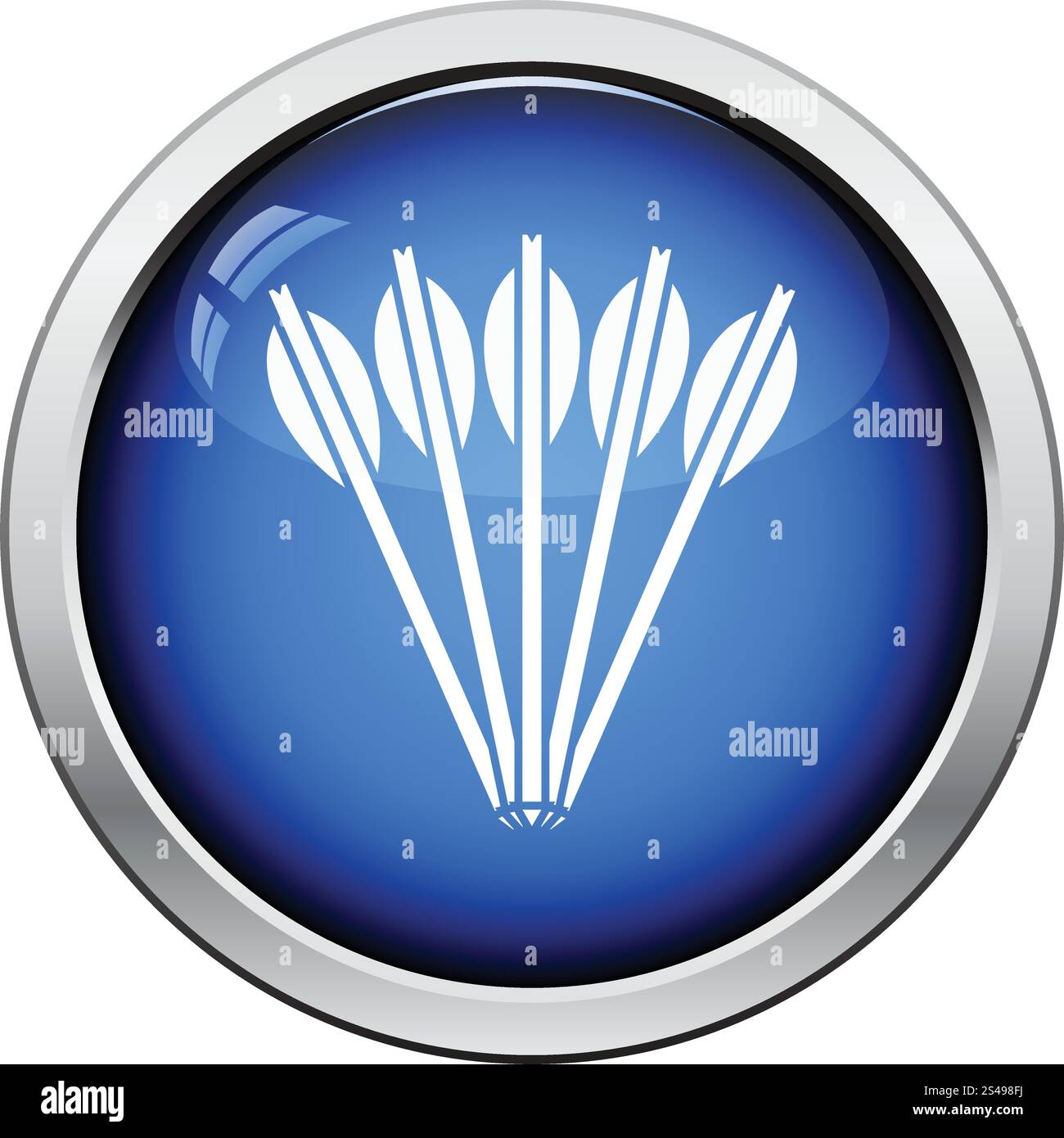 Crossbow bolts icon. Glossy button design. Vector illustration Stock ...
