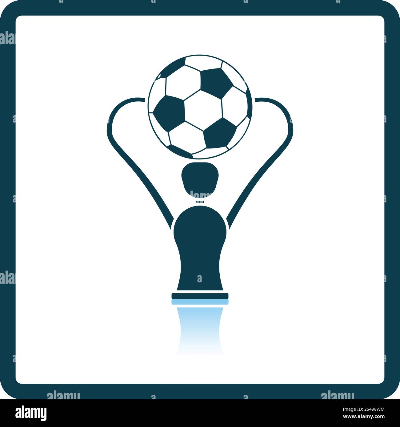 Icon of football cup. Shadow reflection design. Vector illustration ...