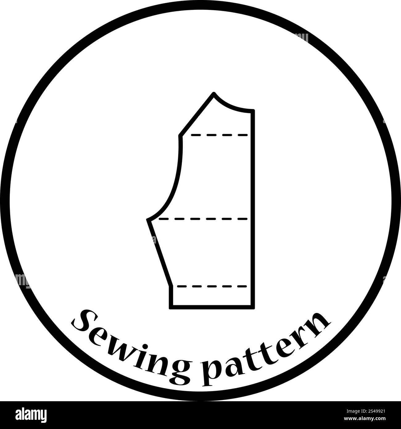 Sewing pattern icon. Thin circle design. Vector illustration Stock ...