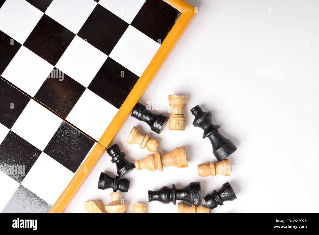 Chess Game. Chess board top view. Business strategy and competition ...