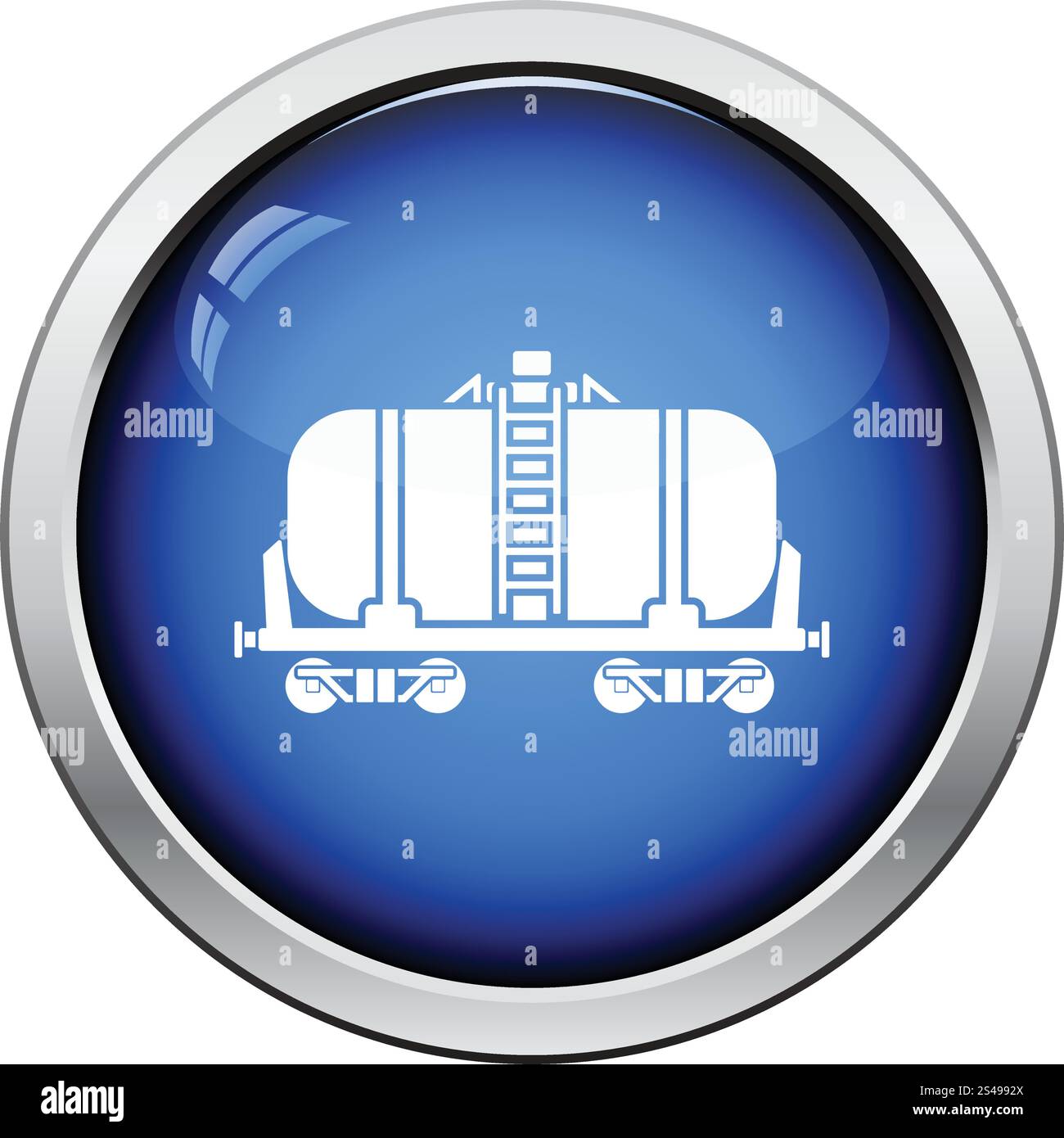 Oil railway tank icon. Glossy button design. Vector illustration Stock ...