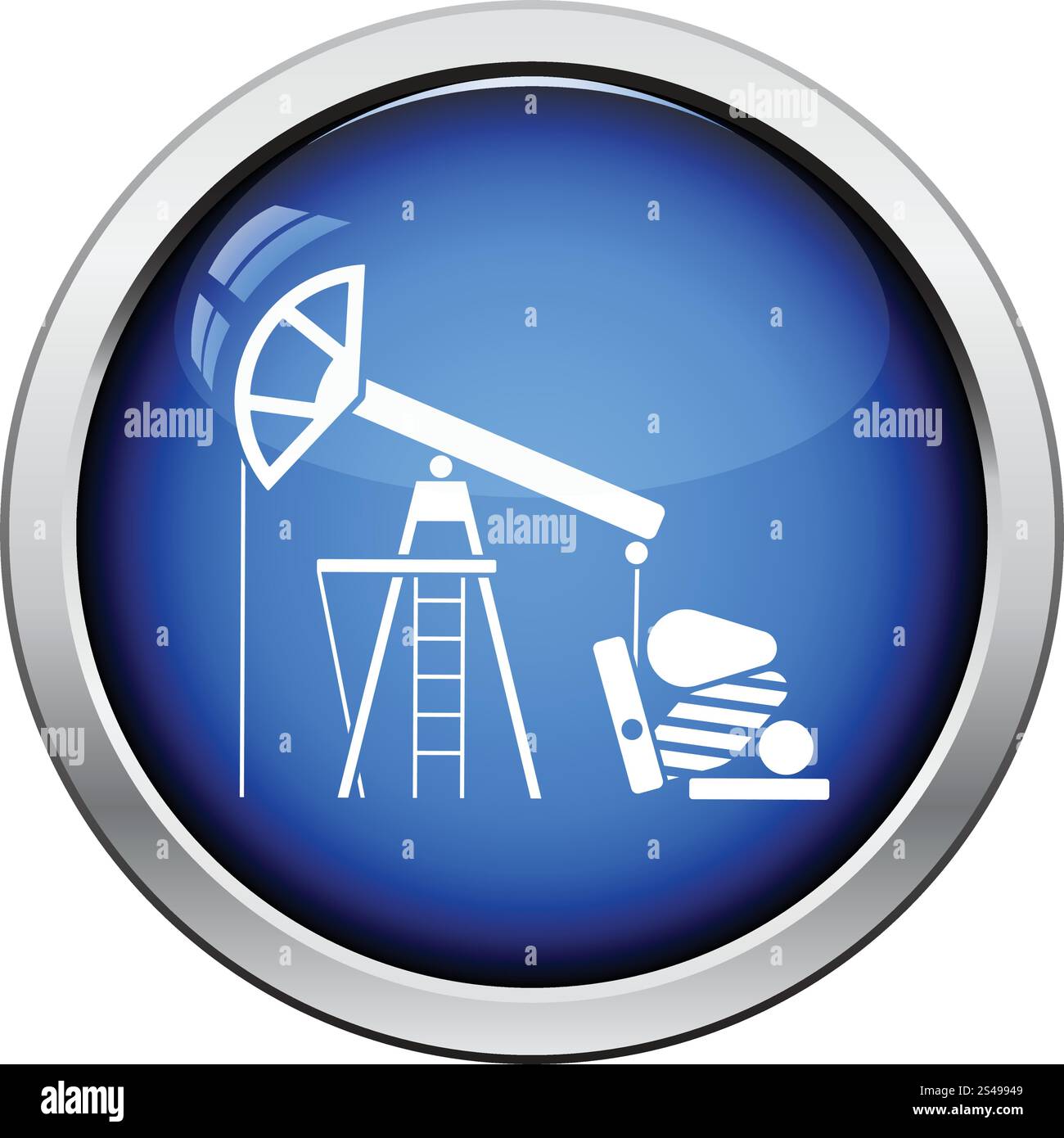 Oil pump icon. Glossy button design. Vector illustration Stock Vector Image & Art - Alamy
