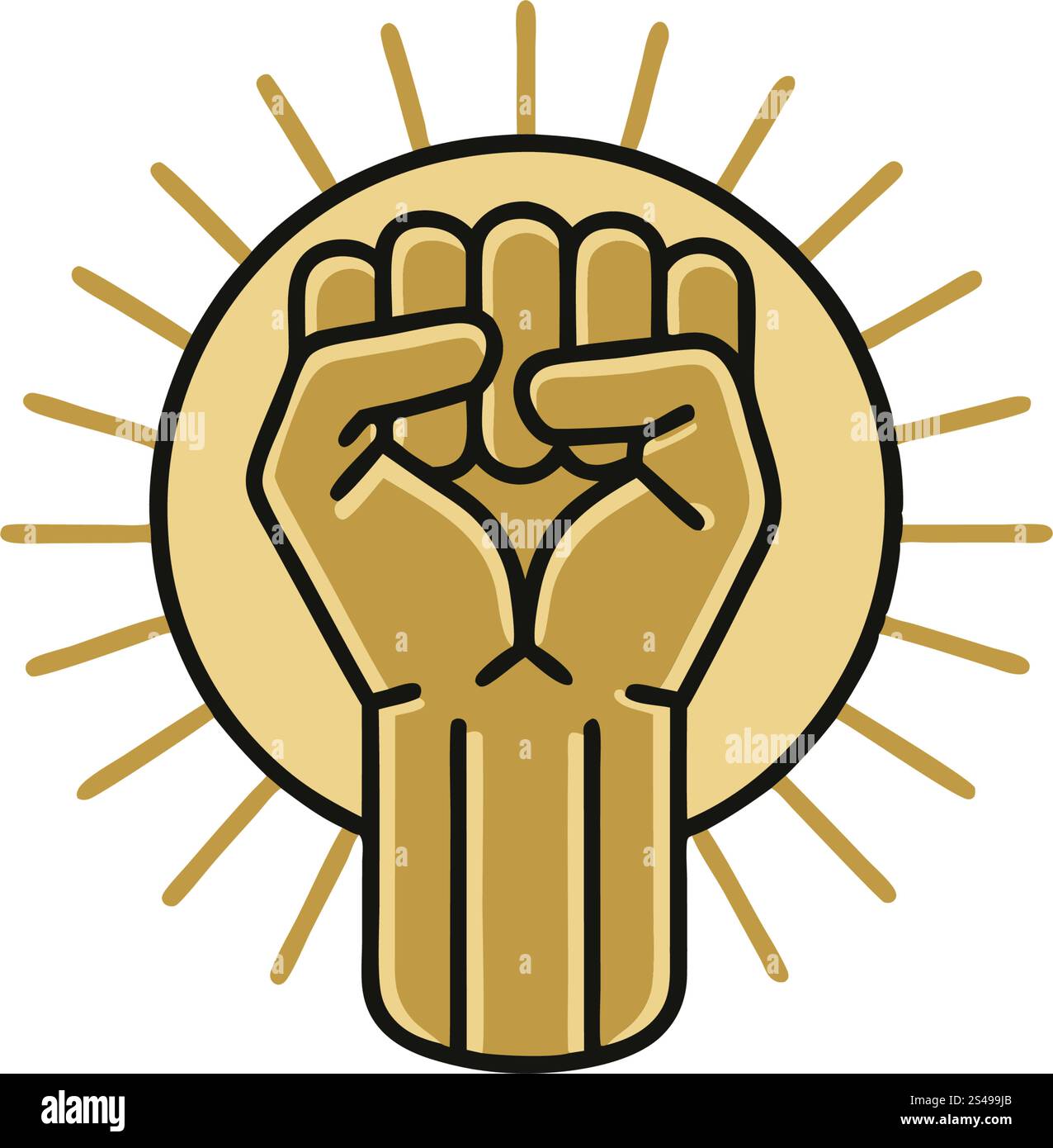 Iconic Black History Month design showcasing a raised fist surrounded ...