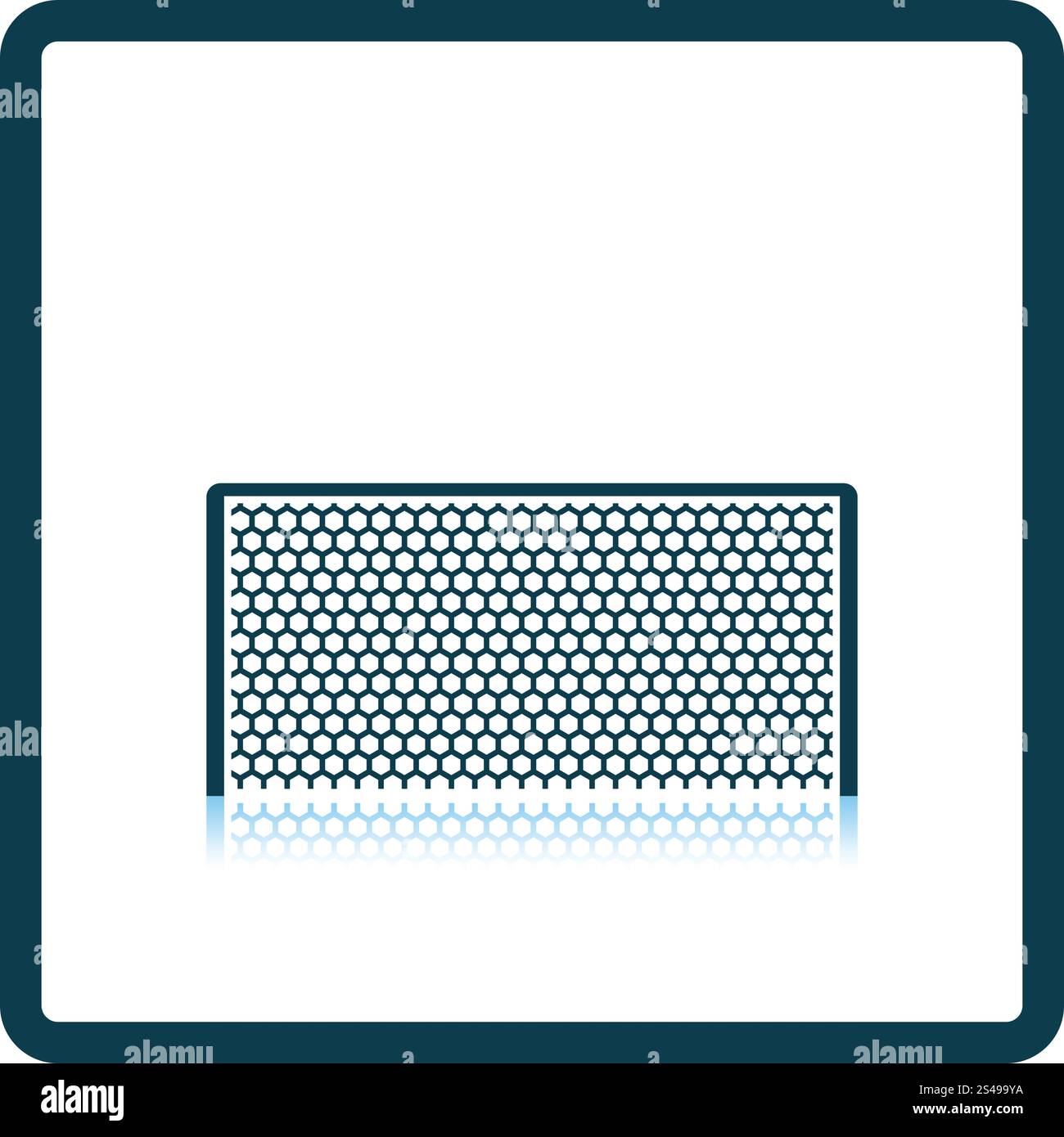 Icon of football gate. Shadow reflection design. Vector illustration ...