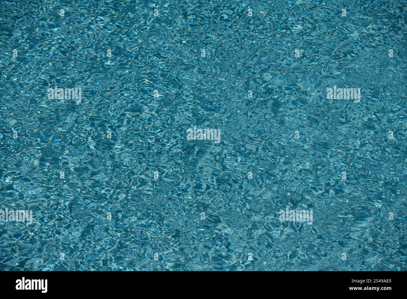 Swimming pool water. Surface of pool water. Blue ocean or sea for ...