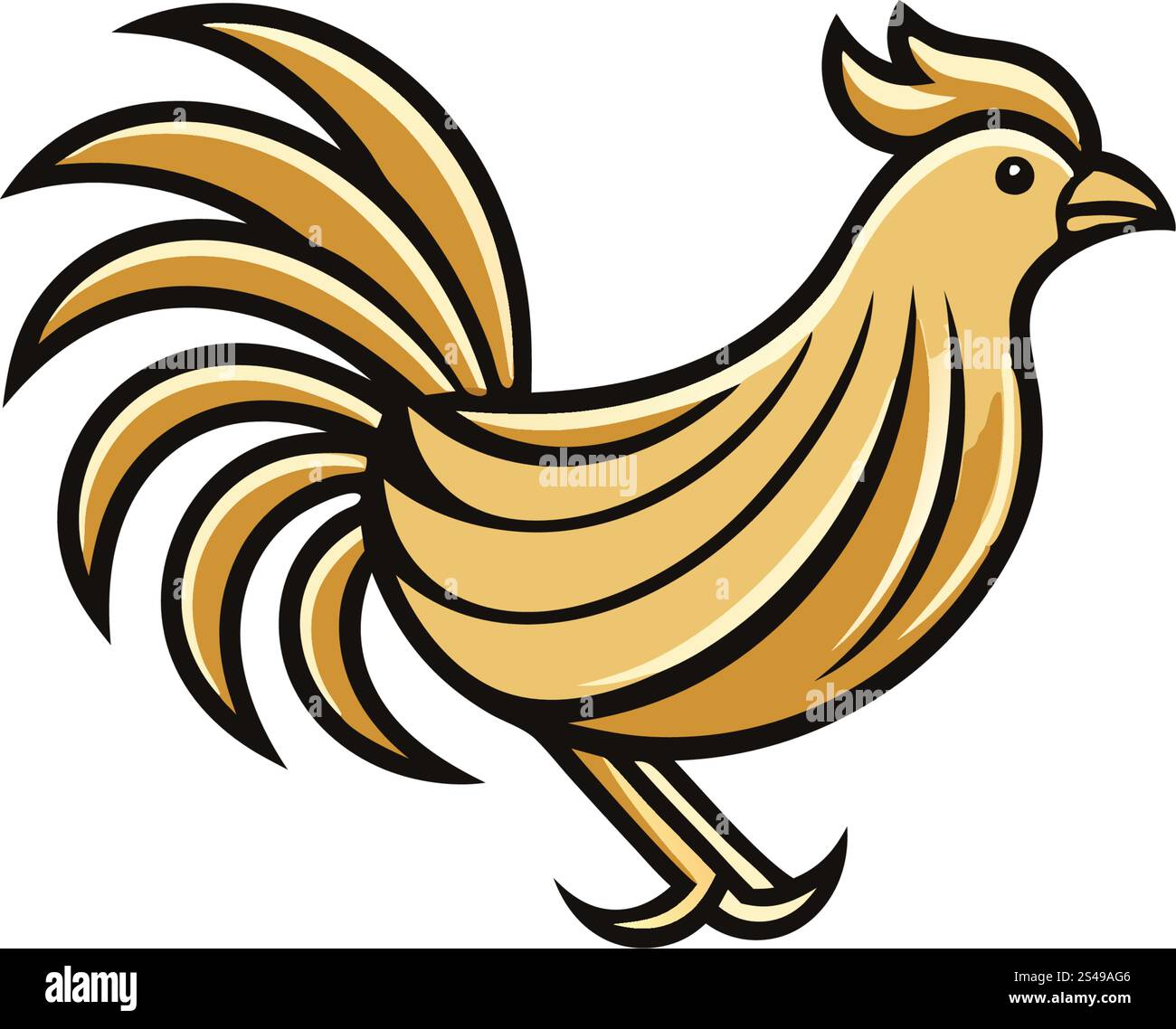 Golden Sankofa bird icon with sleek flowing lines representing the ...