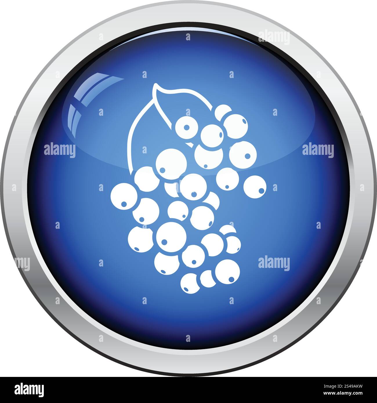 Icon of Black currant. Glossy button design. Vector illustration Stock ...