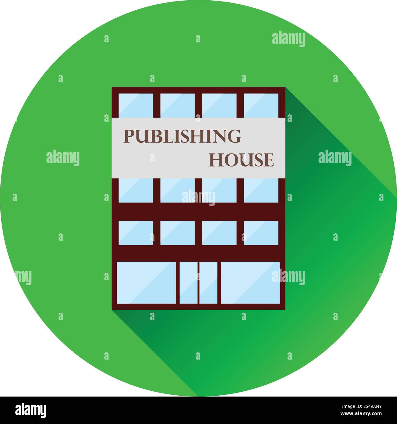 Publishing house icon. Flat color design. Vector illustration Stock ...