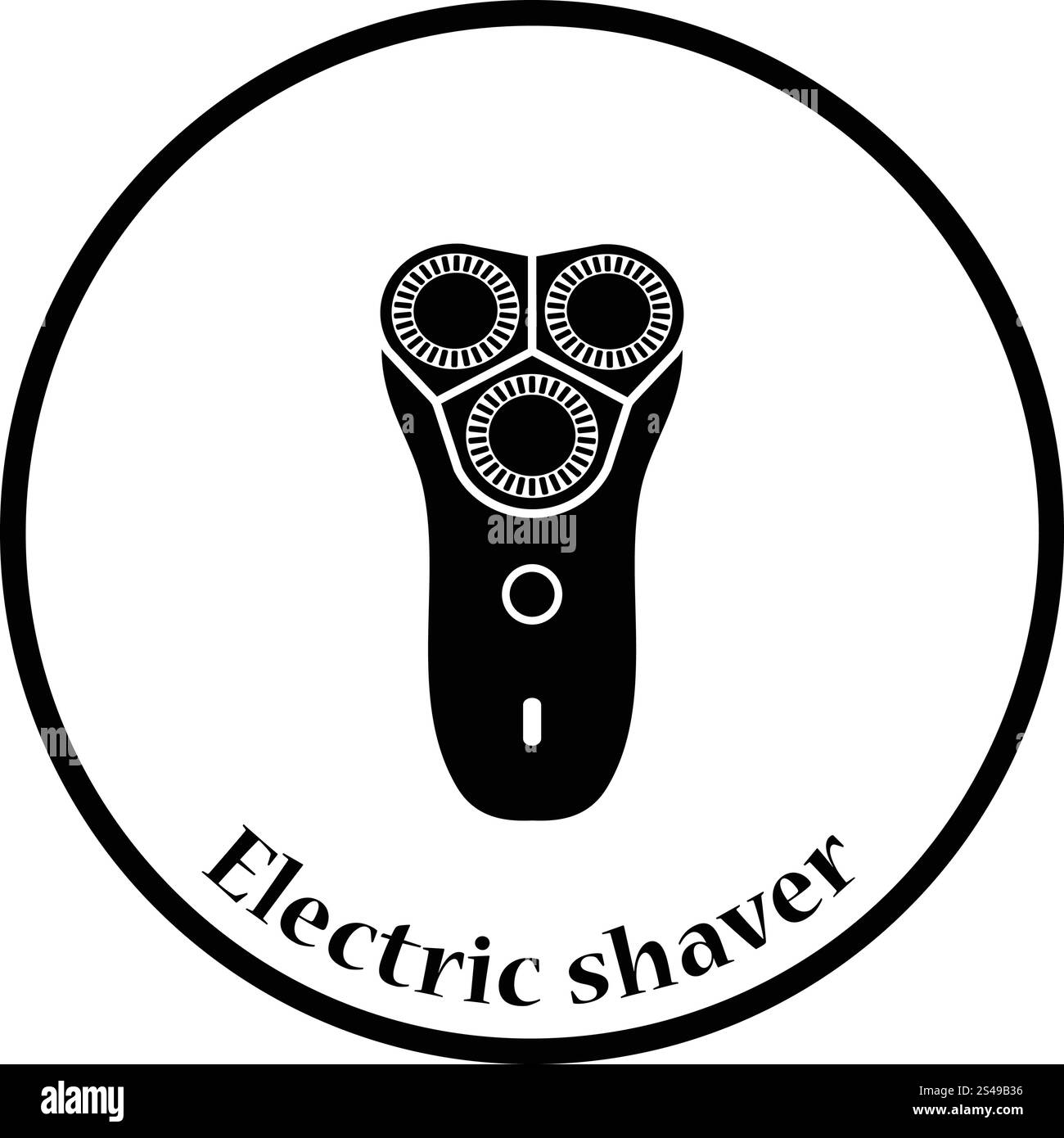 Electric shaver icon. Thin circle design. Vector illustration Stock ...