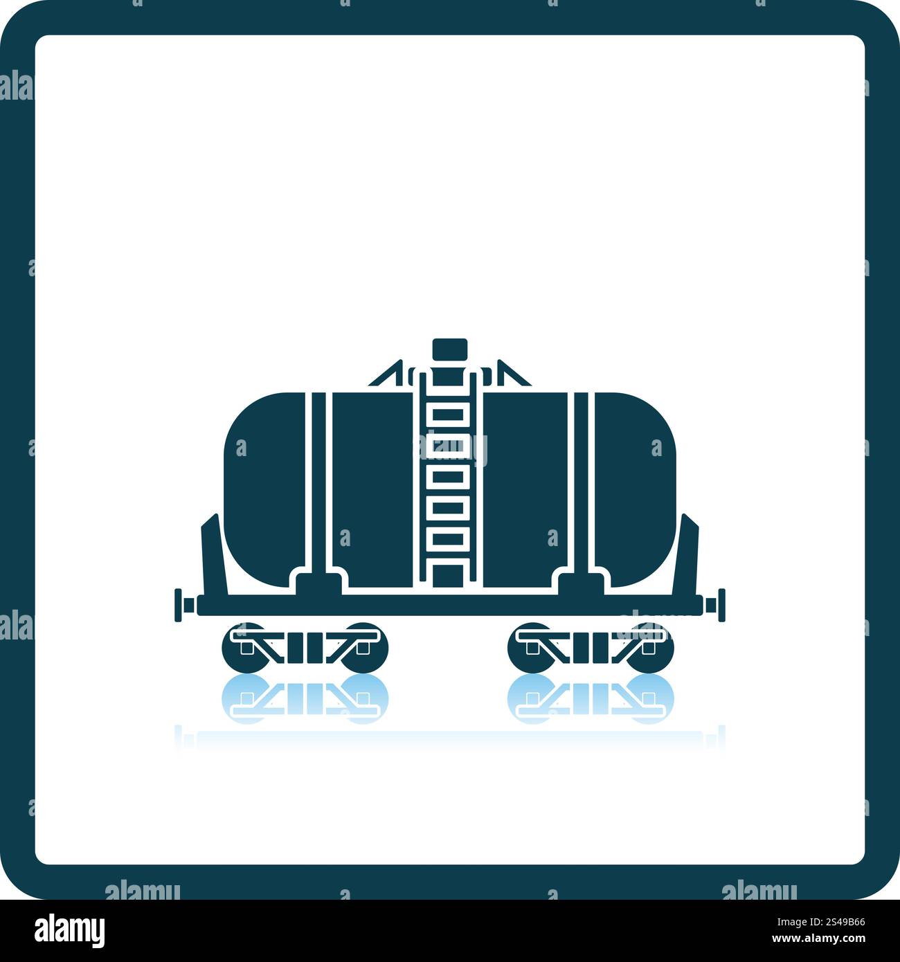 Oil railway tank icon. Shadow reflection design. Vector illustration ...