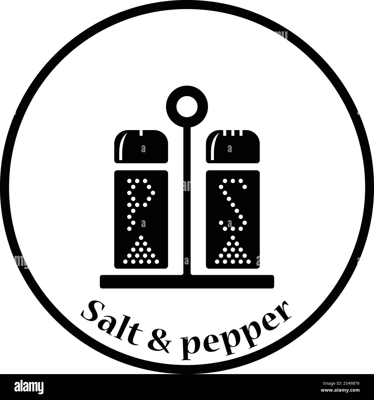 Pepper and salt icon. Thin circle design. Vector illustration Stock ...