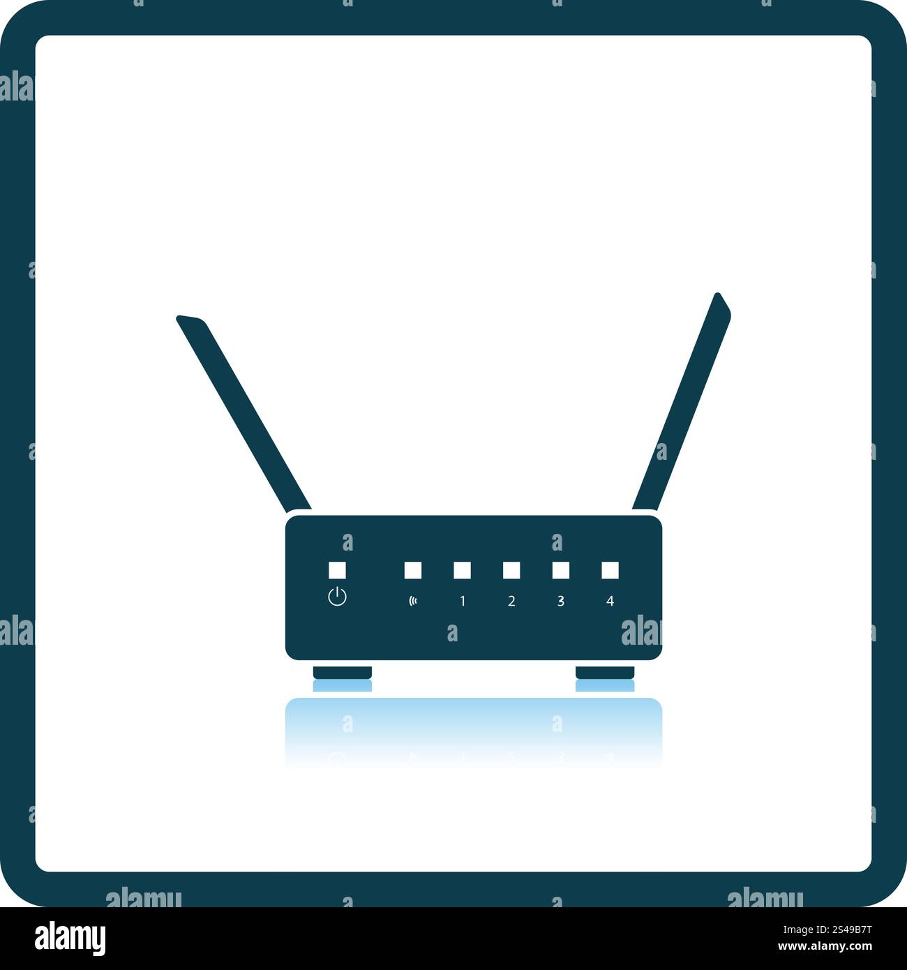 Wi-Fi router icon. Shadow reflection design. Vector illustration Stock ...