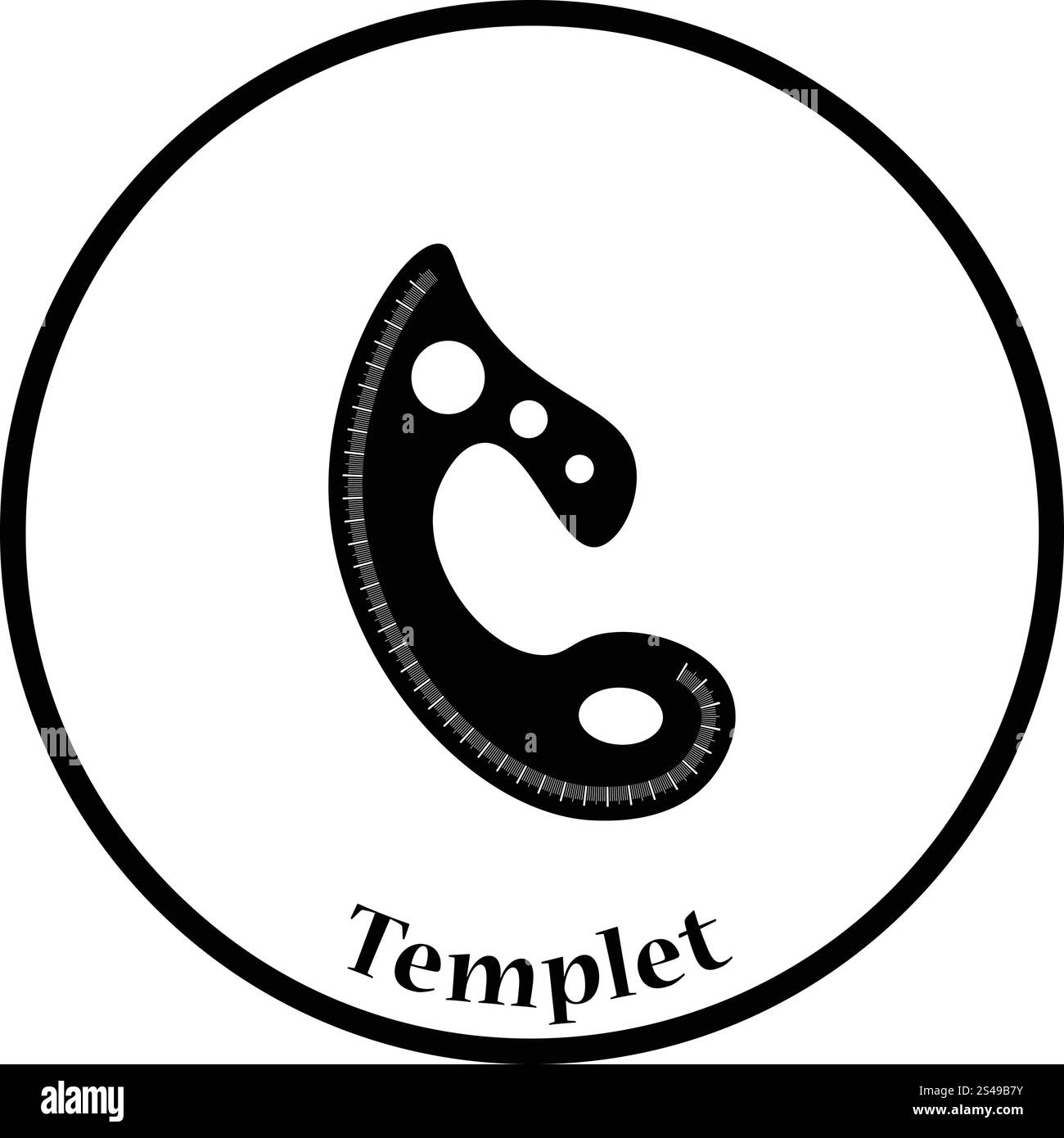 Tailor templet icon. Thin circle design. Vector illustration Stock ...