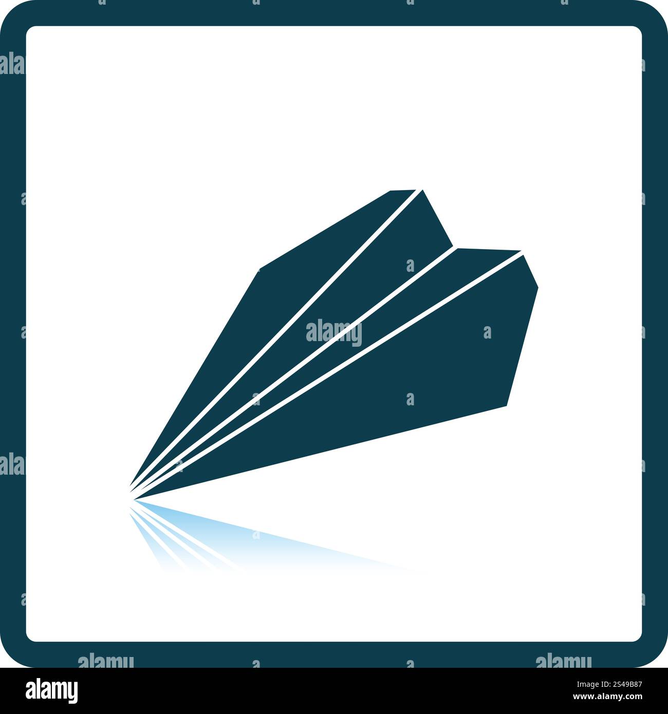 Paper plane icon. Shadow reflection design. Vector illustration Stock ...