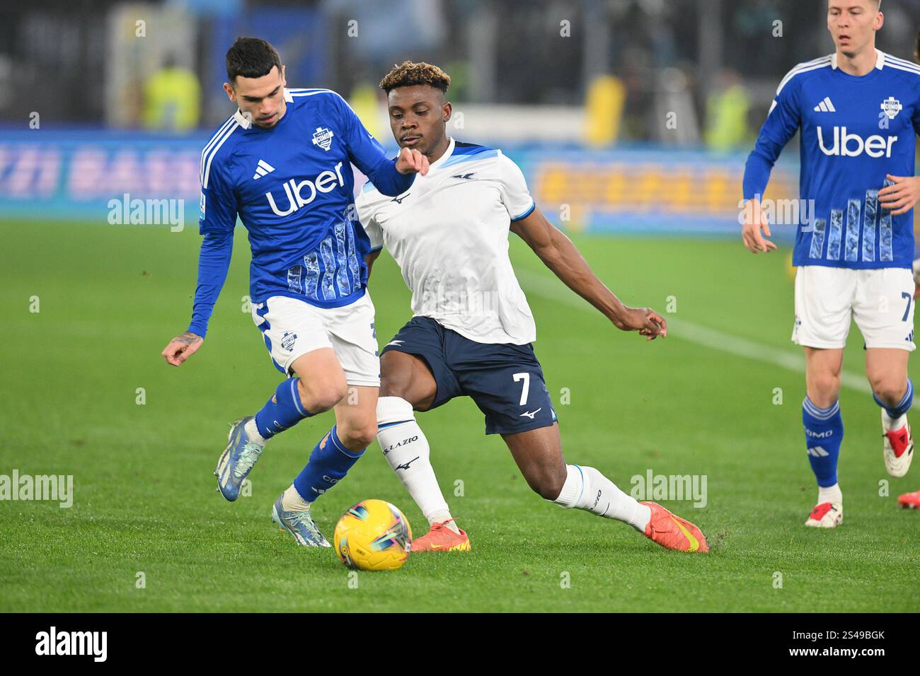 Olimpico Stadium, Rome, Italy - Lucas Da Cunha of Como and Fisayo Dele-Bashiru of SS Lazio ...