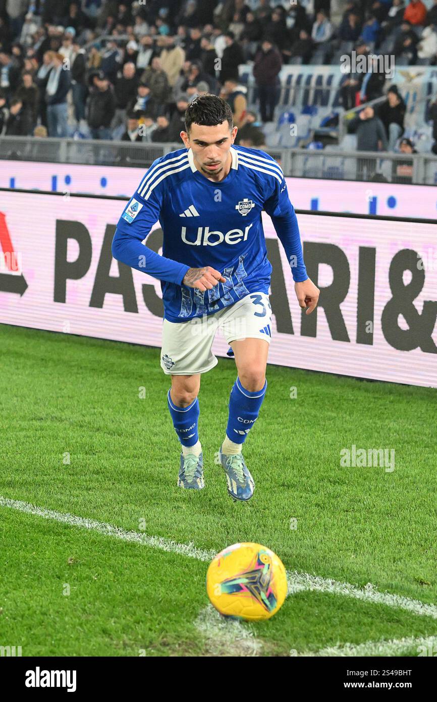 Olimpico Stadium, Rome, Italy - Lucas Da Cunha of Como during Serie A Enilive Football Match ...