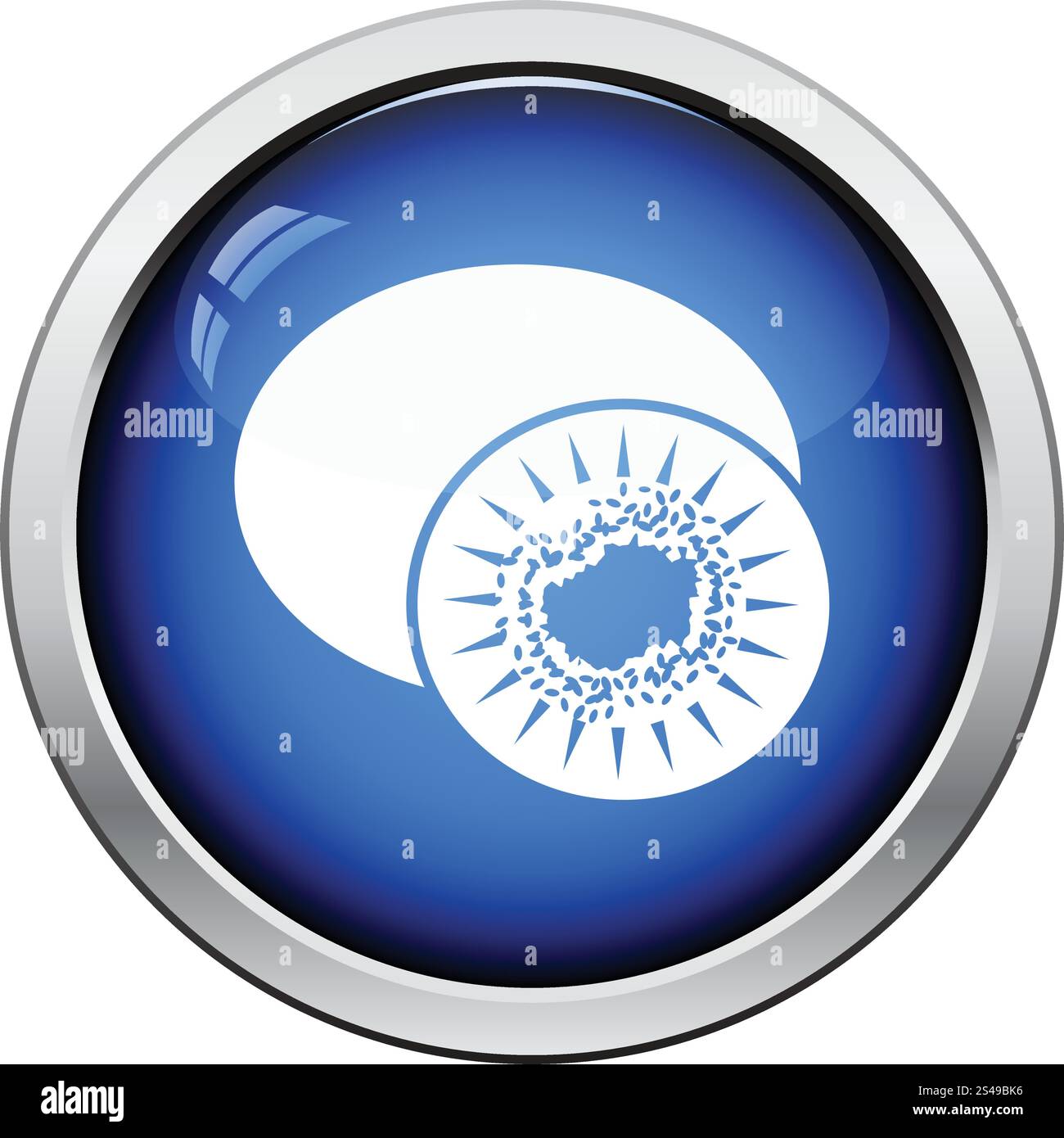Icon of Kiwi. Glossy button design. Vector illustration Stock Vector Image & Art - Alamy