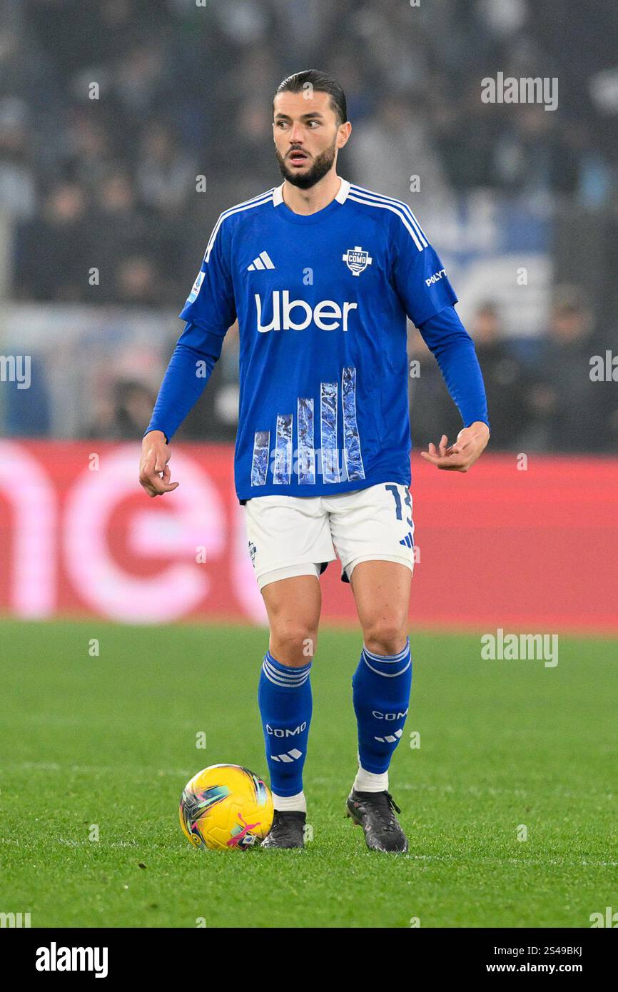 Olimpico Stadium, Rome, Italy - Alberto Dossena of Como runs with the ...