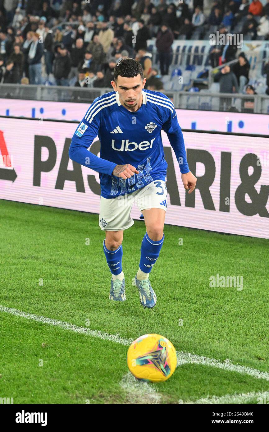 Olimpico Stadium, Rome, Italy - Lucas Da Cunha of Como during Serie A Enilive Football Match ...