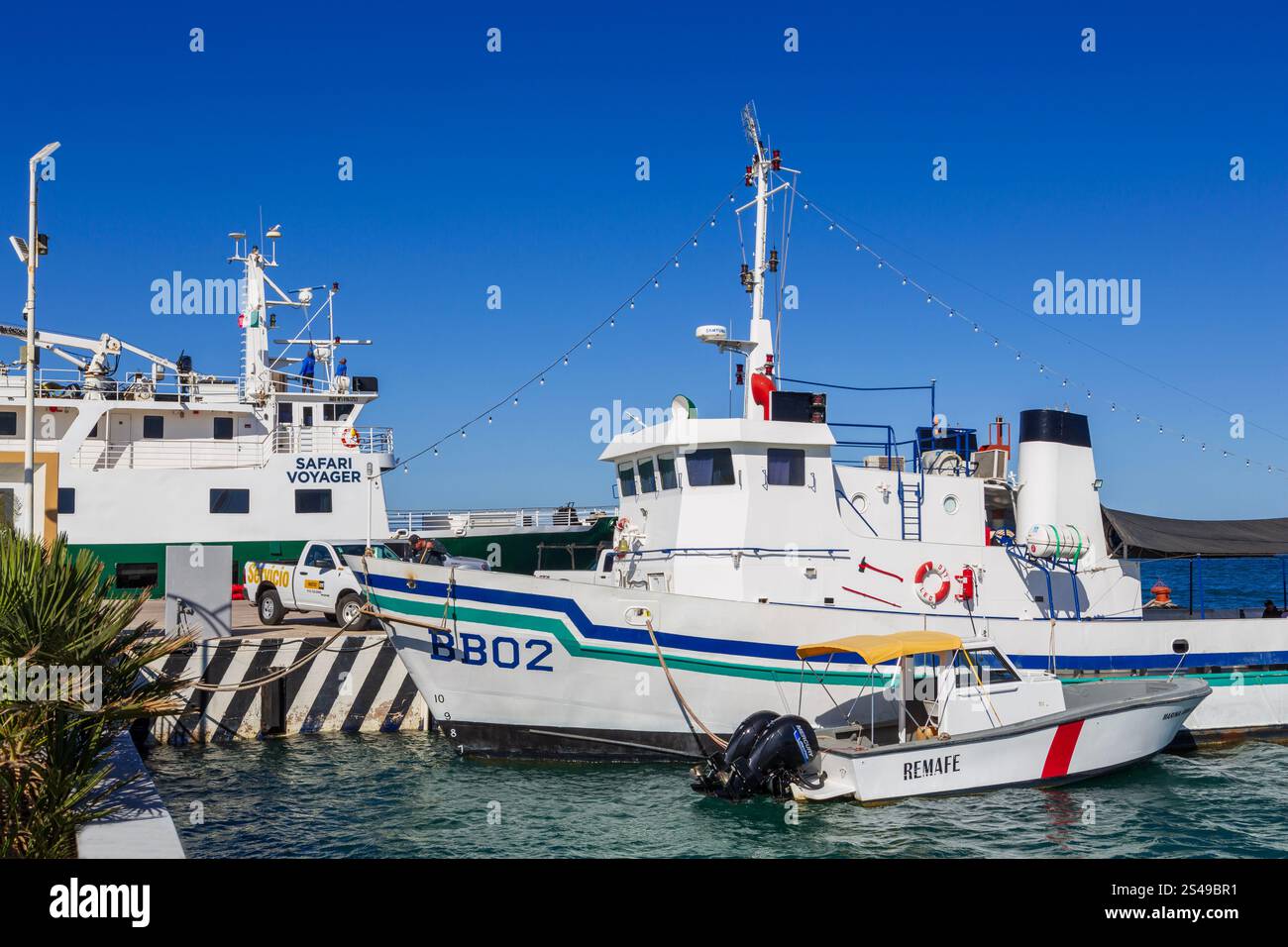 Naval vessel, Malecon Pier, La Paz, Baja California Sur, Mexico Stock ...