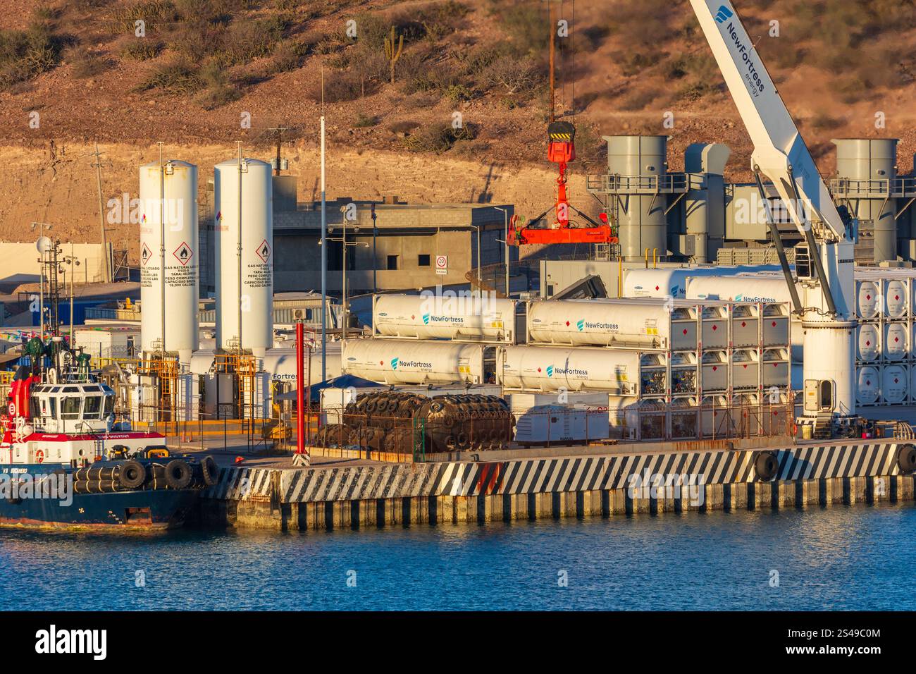 Gas storage, Port of Pichilingue, La Paz, Baja California Sur, Mexico ...