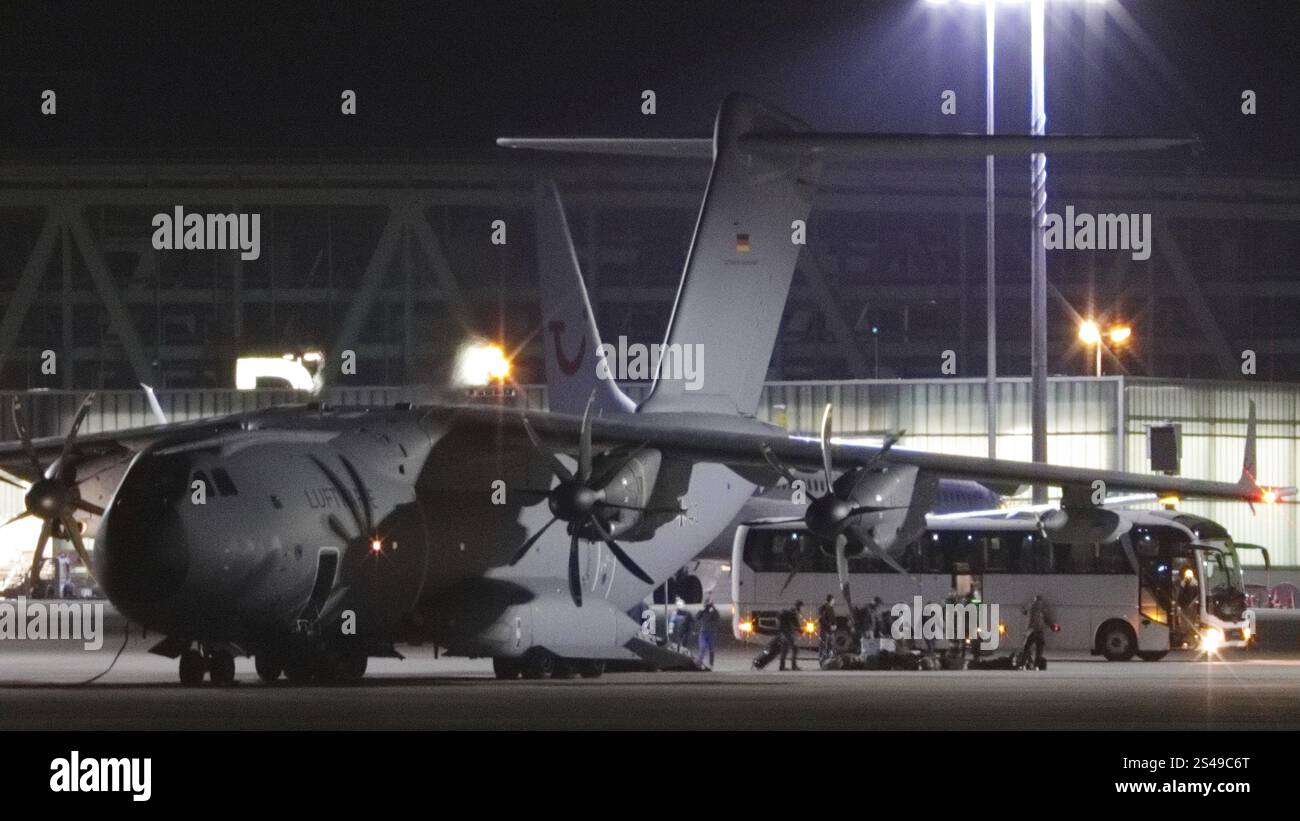 Airbus A400M military transport aircraft of the German Air Force landed ...