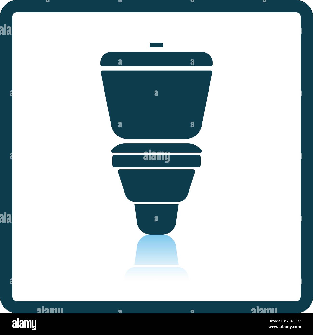Toilet bowl icon. Shadow reflection design. Vector illustration Stock ...