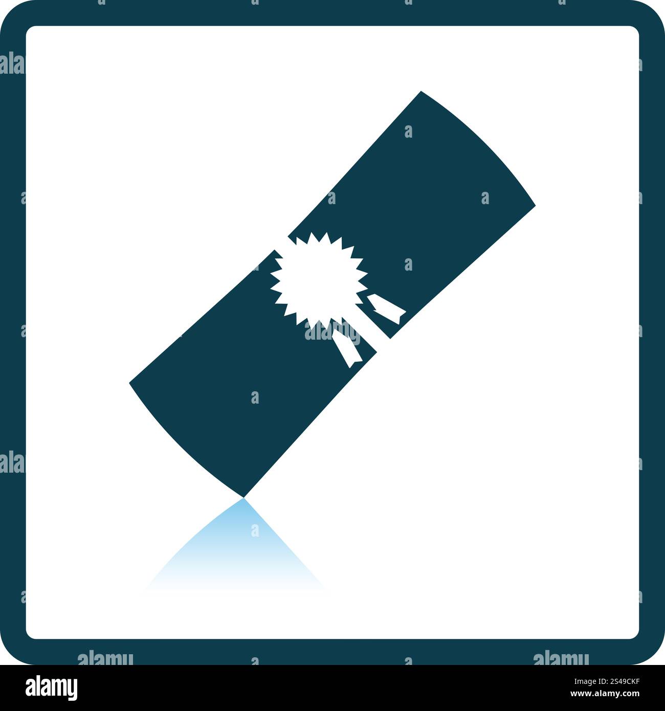 Icon of Diploma. Shadow reflection design. Vector illustration Stock ...