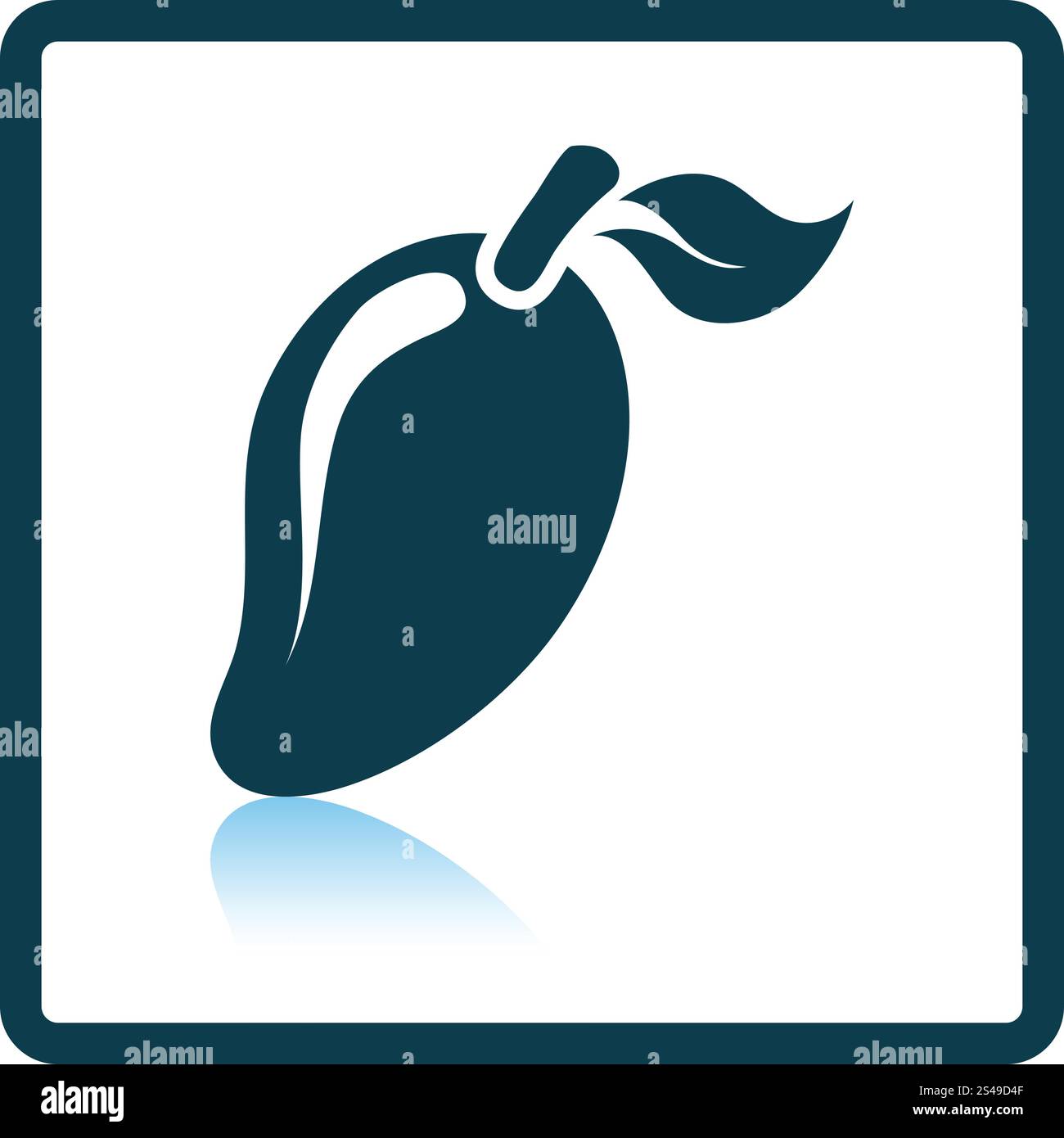 Icon of Mango. Shadow reflection design. Vector illustration Stock ...