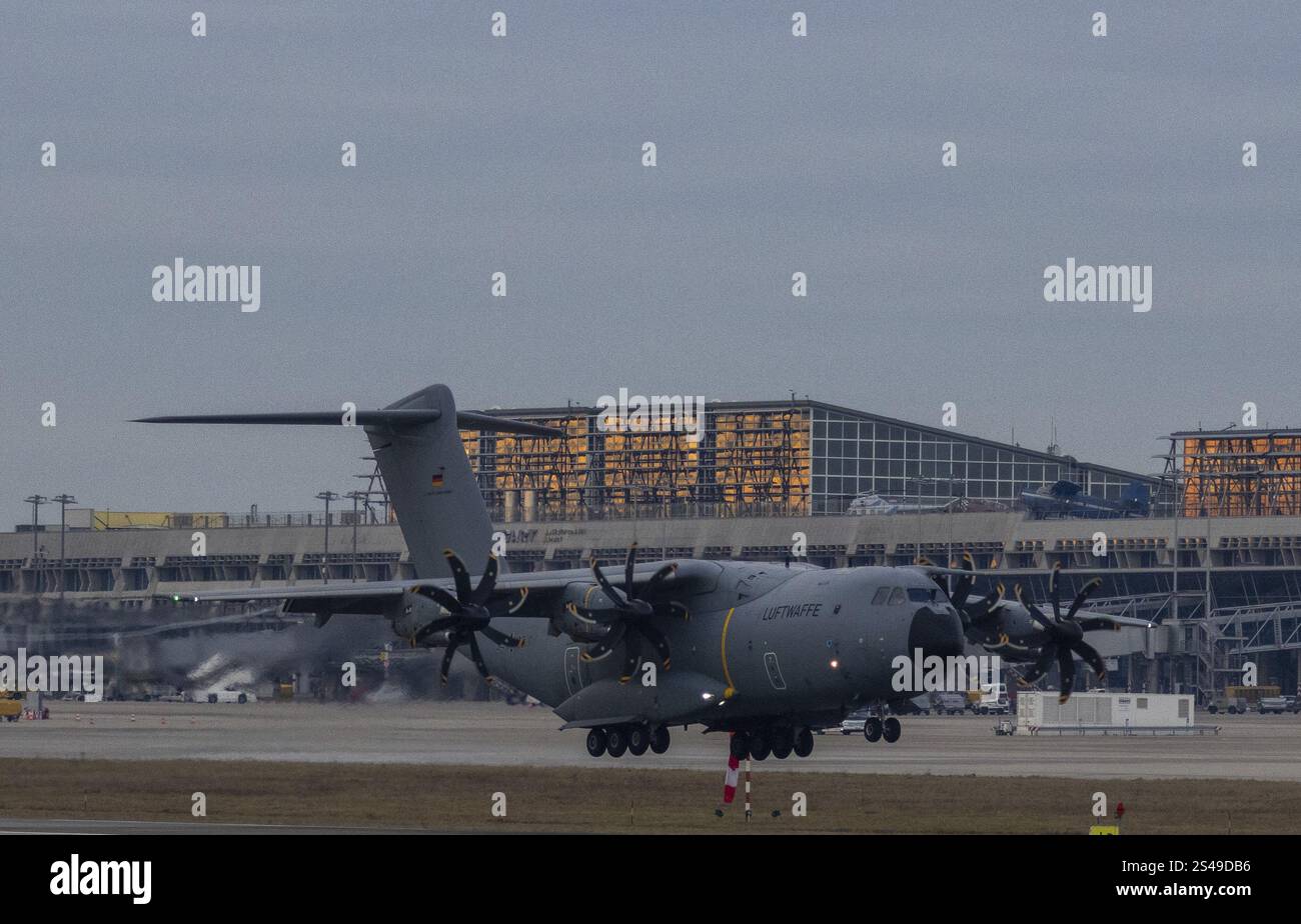 Airbus A400M military transport aircraft of the German Air Force landed ...