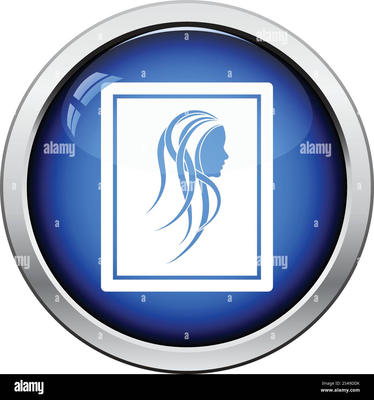 Portrait art icon. Glossy button design. Vector illustration Stock Vector Image & Art - Alamy