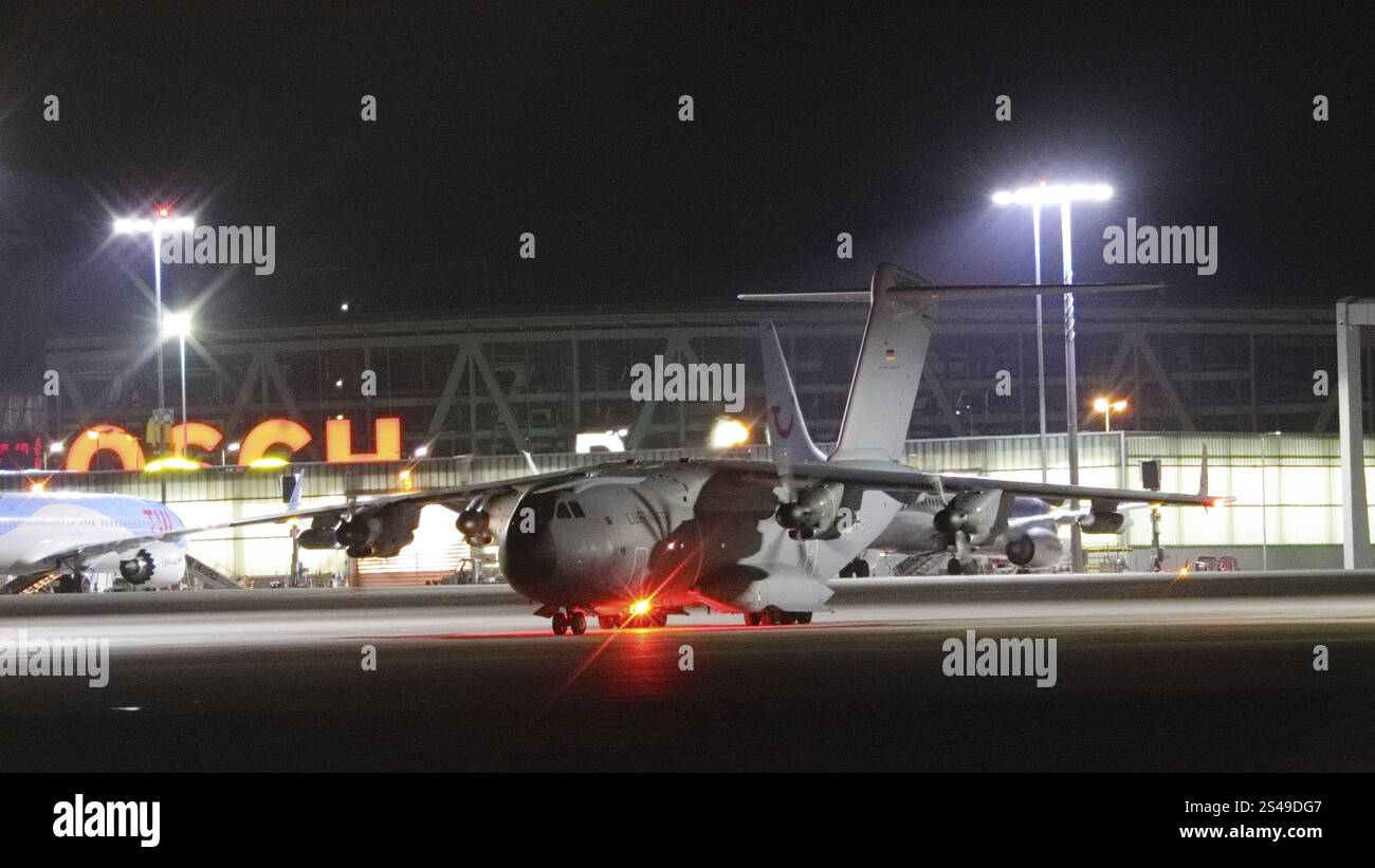 Airbus A400M military transport aircraft of the German Air Force landed ...
