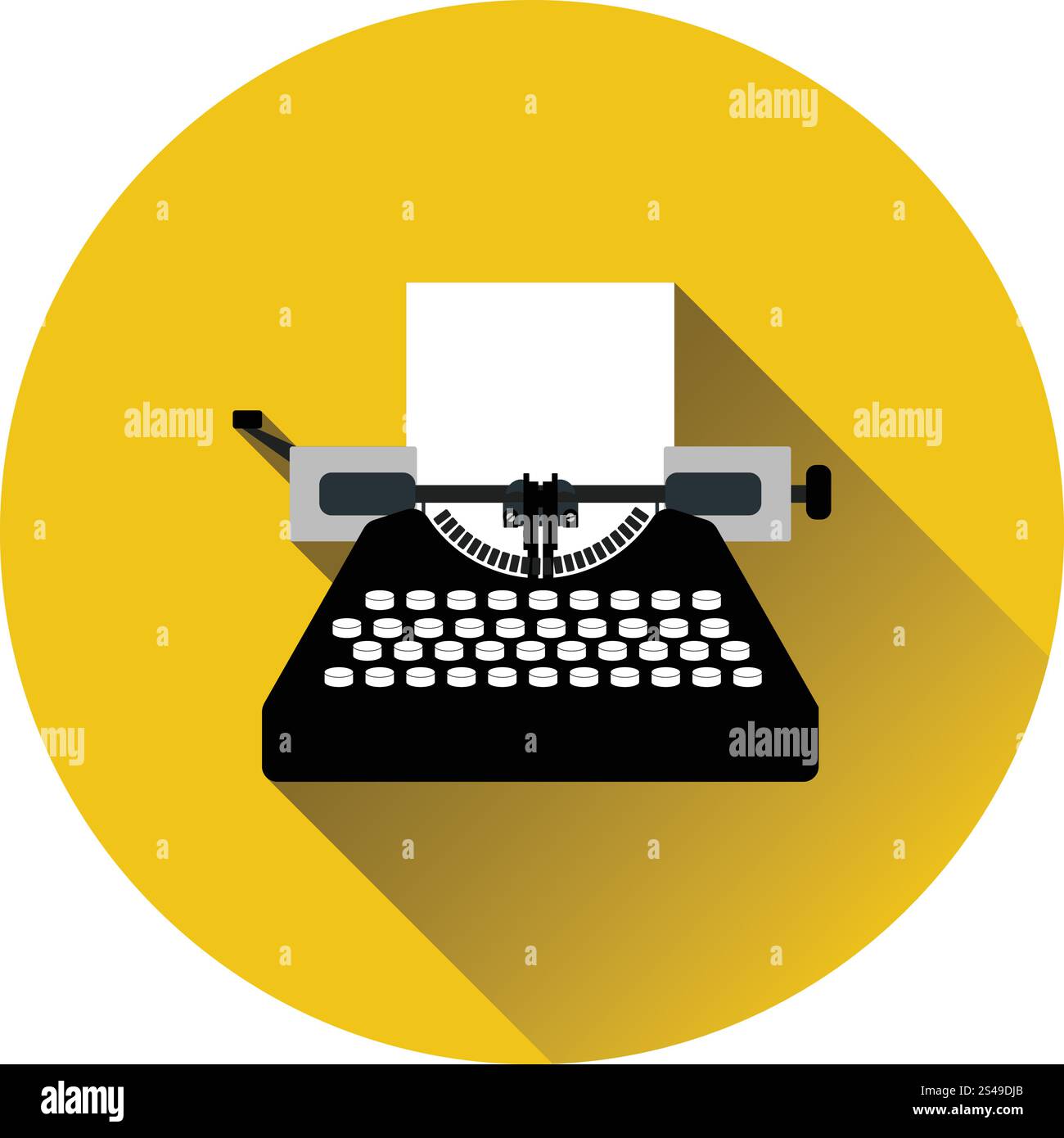 Typewriter icon. Flat color design. Vector illustration Stock Vector Image & Art - Alamy