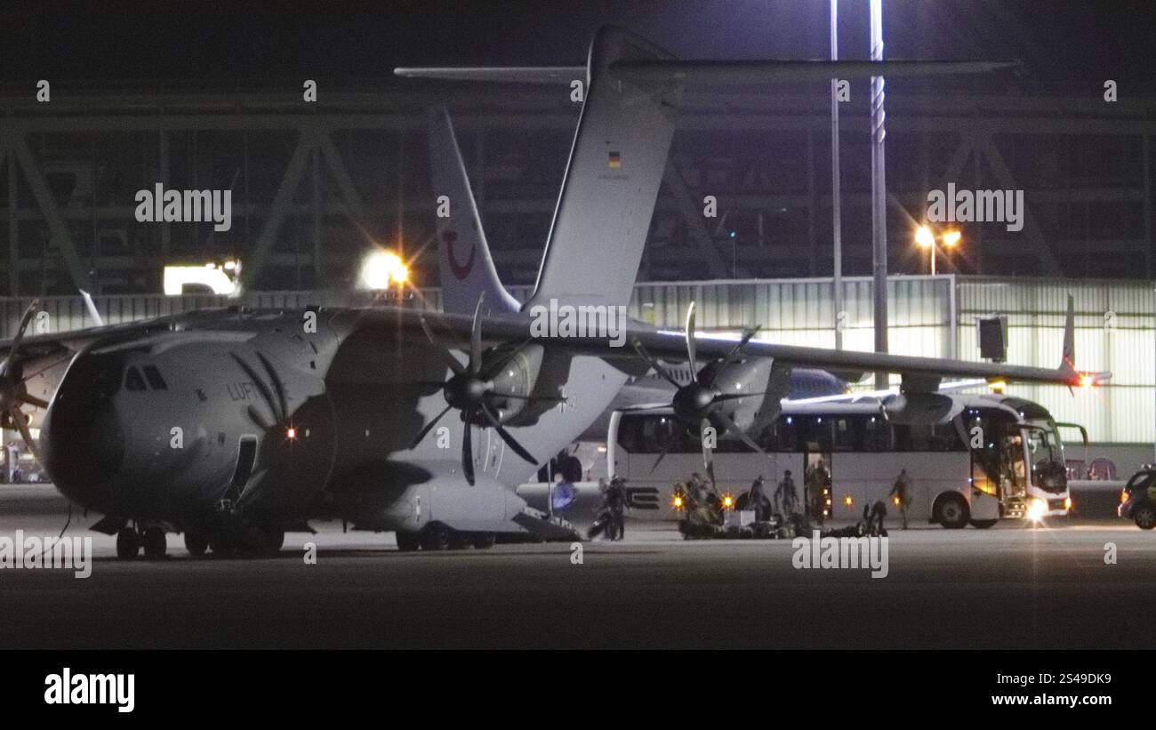 Airbus A400M military transport aircraft of the German Air Force landed ...