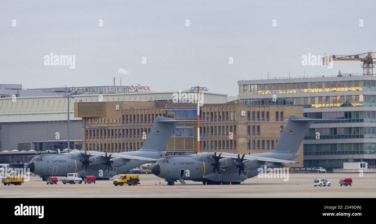 Airbus A400M military transport aircraft of the German Air Force landed ...