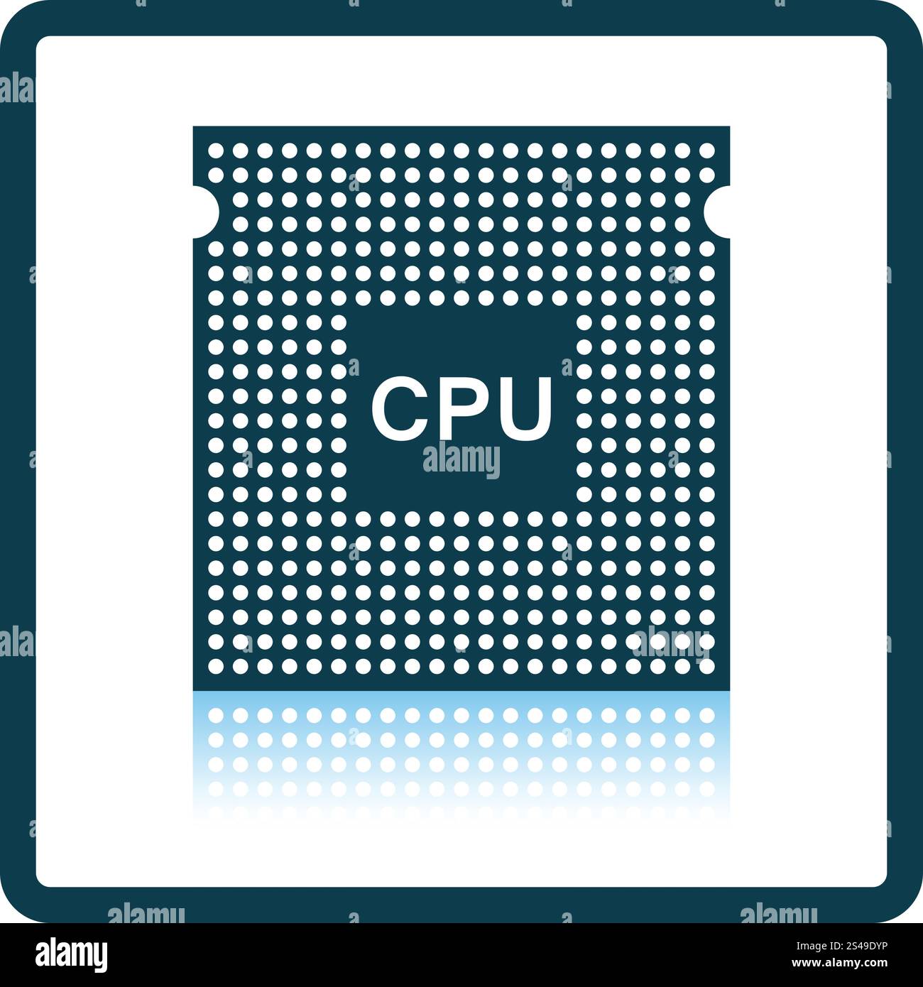 CPU icon. Shadow reflection design. Vector illustration Stock Vector ...