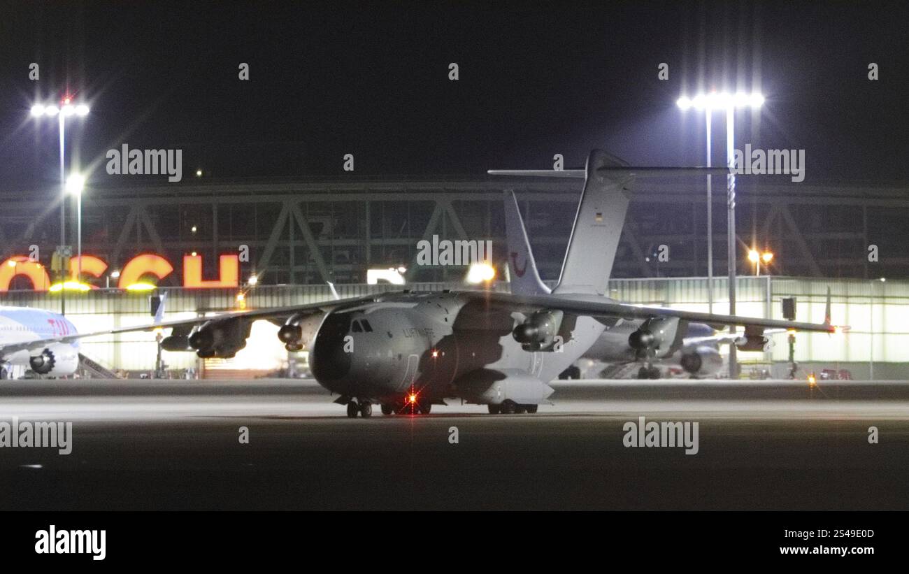 Airbus A400M military transport aircraft of the German Air Force landed ...